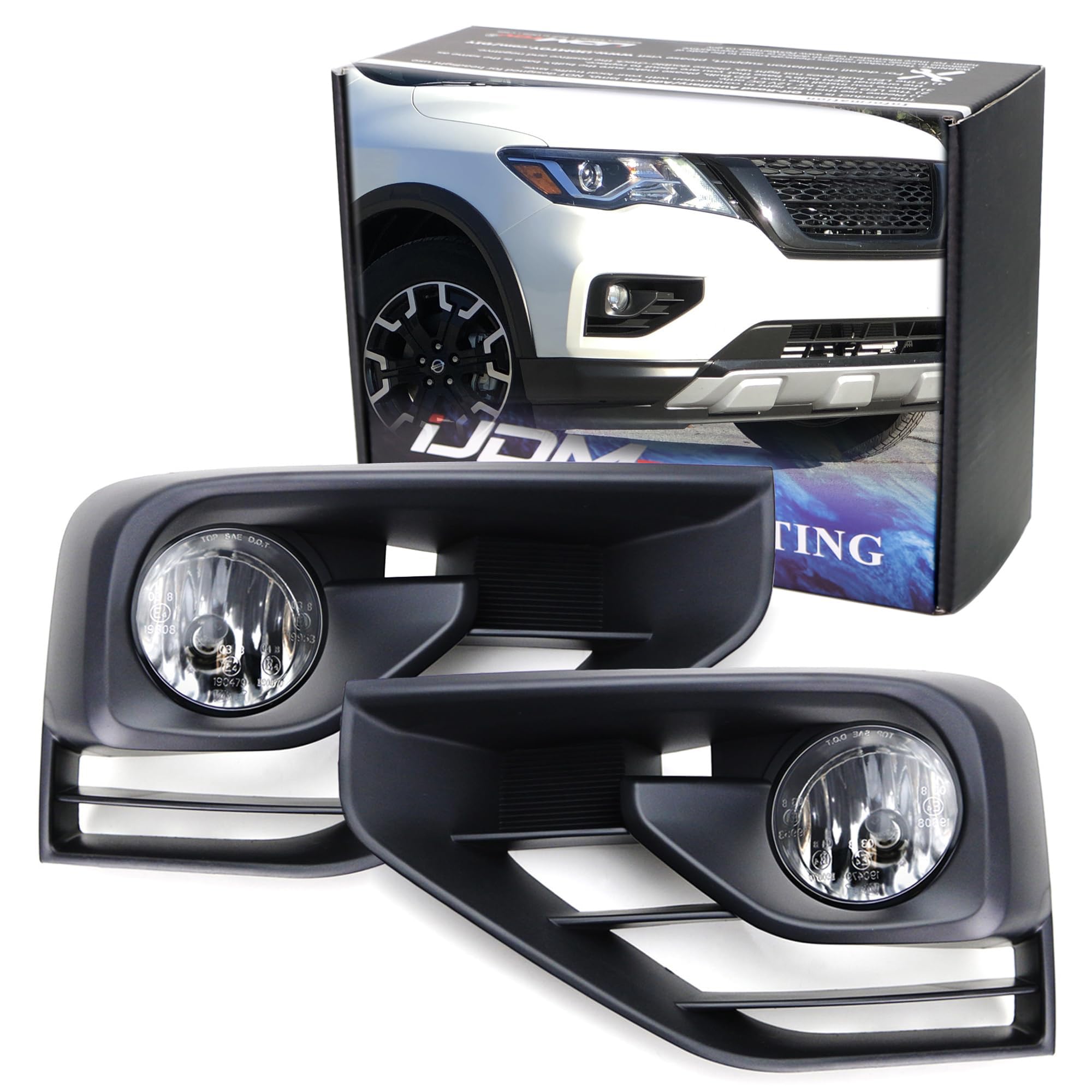 OEM-Spec Clear Lens H11 Halogen Bulb Fog Light Assemblies with Bumper ...