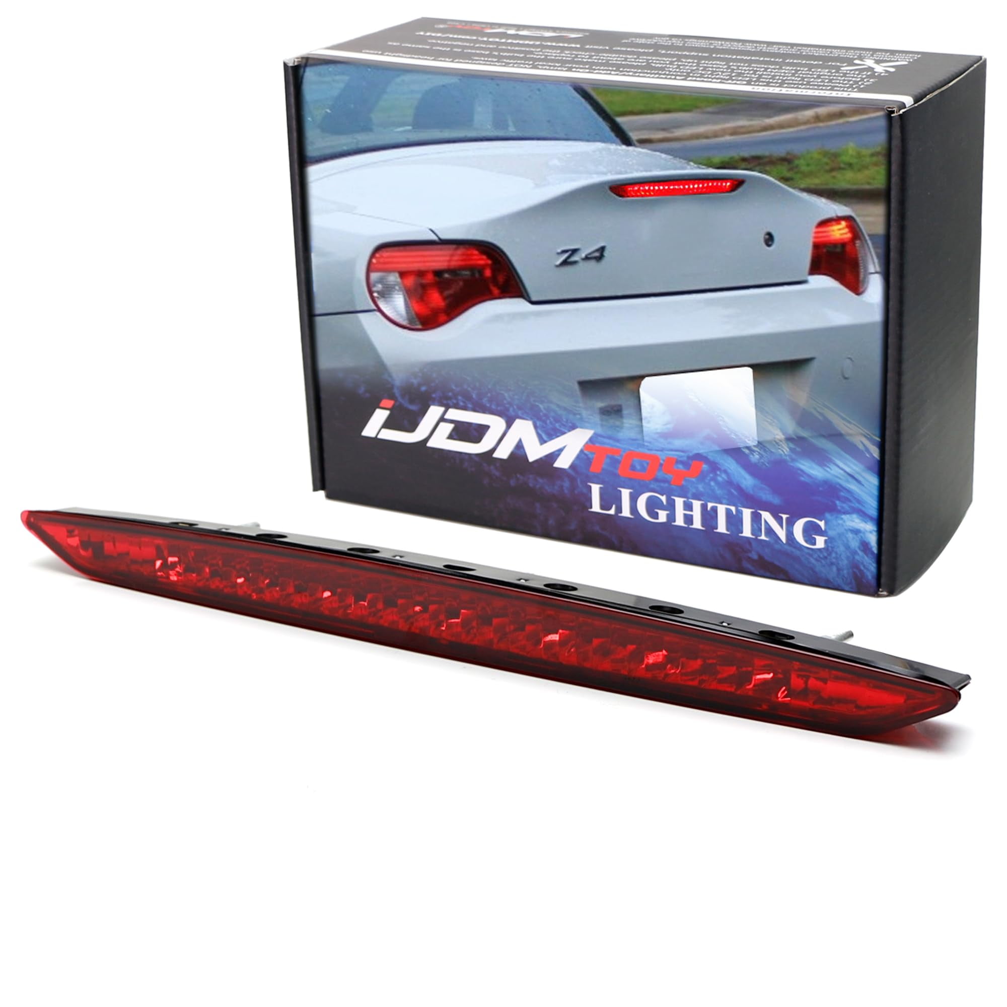 OEM-Spec Red Lens Full LED Trunk Lid Third Brake Light Bar Assembly For ...