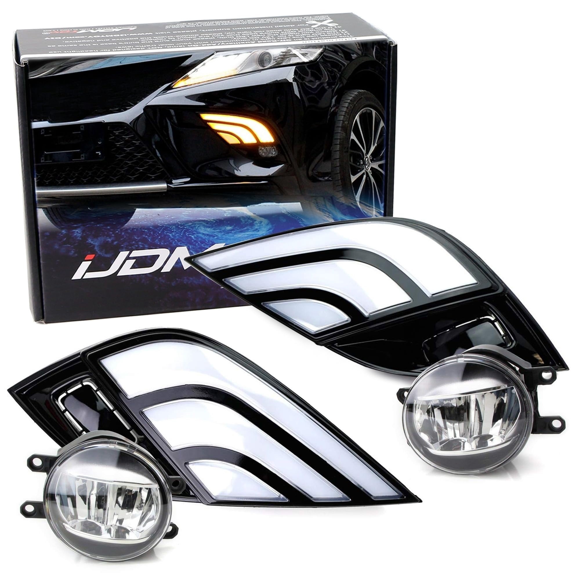 OEM-Spec Xenon White 15W High Power LED Fog Light Kit w/White/Amber ...