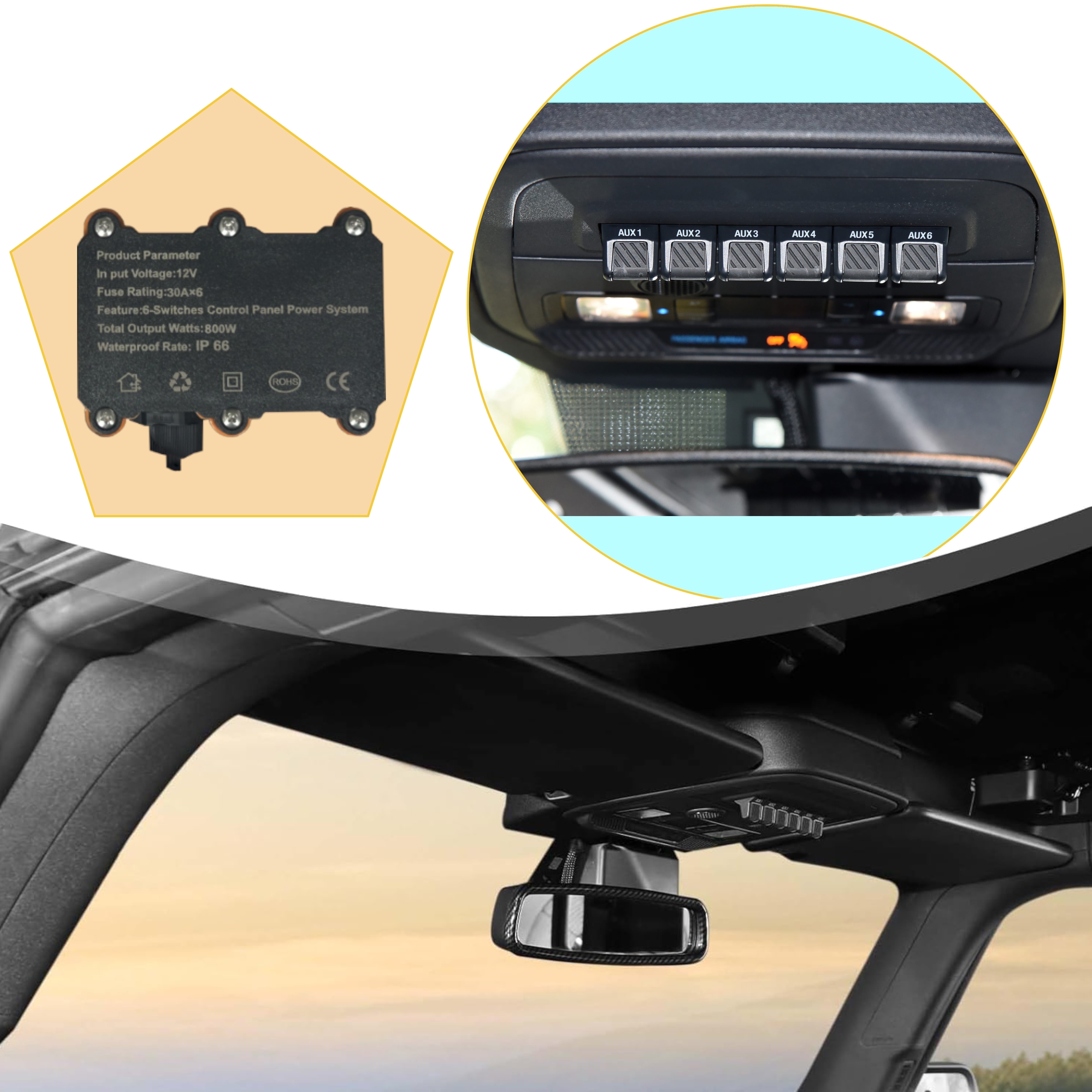 OEM Auxiliary Switch Bank Kit for Bronco and Super Duty Vehicles 2022-2025 - Walmart.com