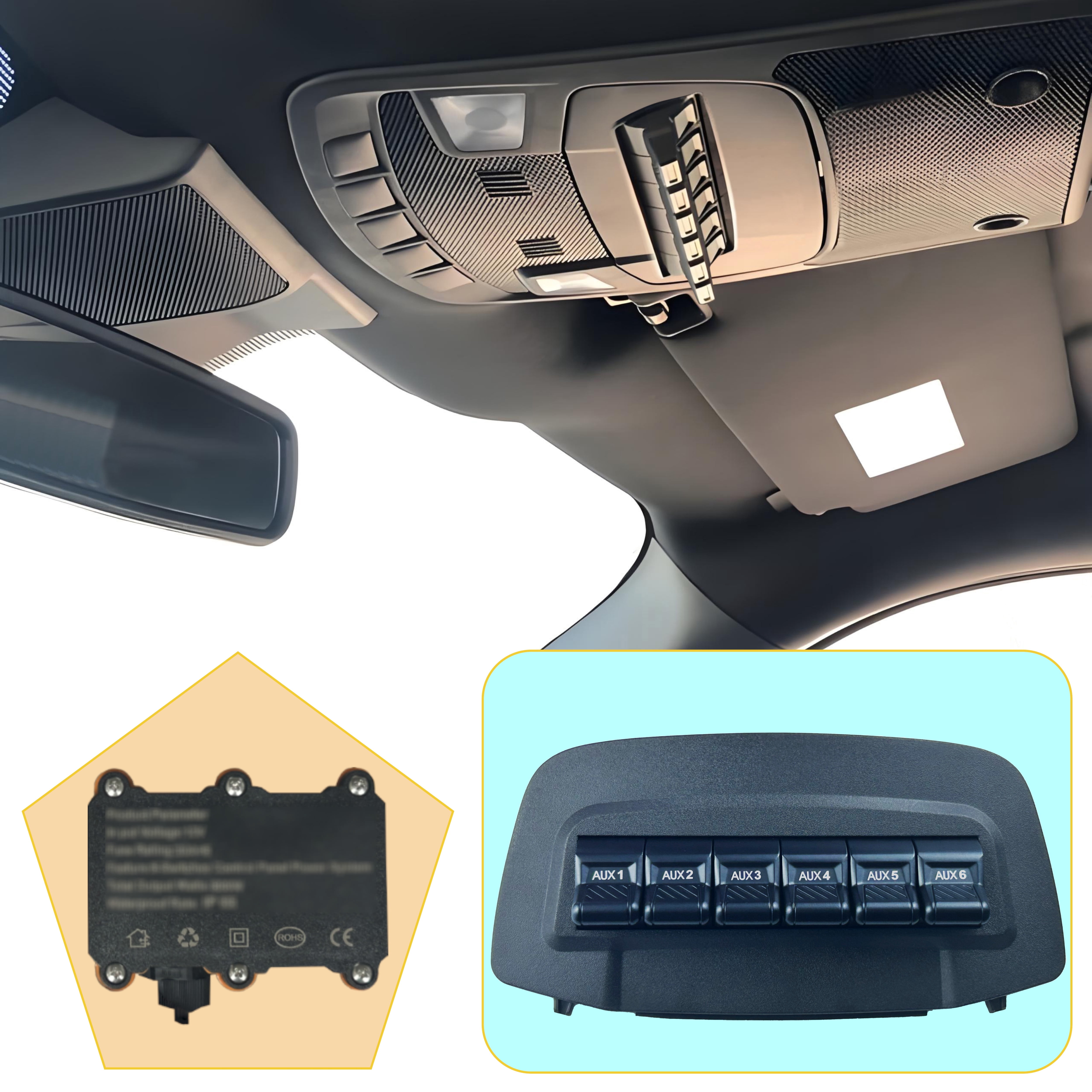 OEM Style Auxiliary Upfitter Switches, Plug&Play Aux Switch Panel Dash ...