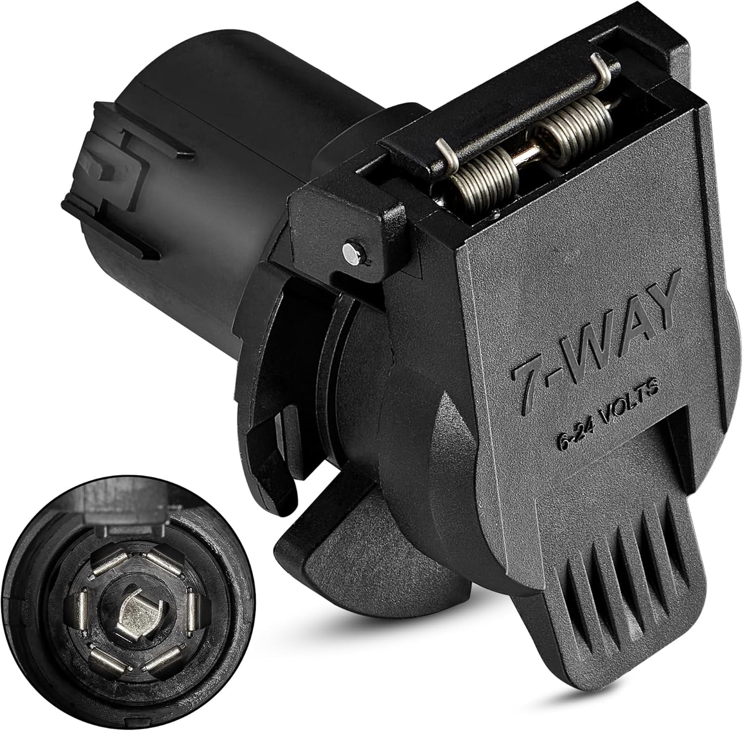 OEM Style Replacement USCAR to RV 7 Way Trailer Plug Adapter, Twist ...