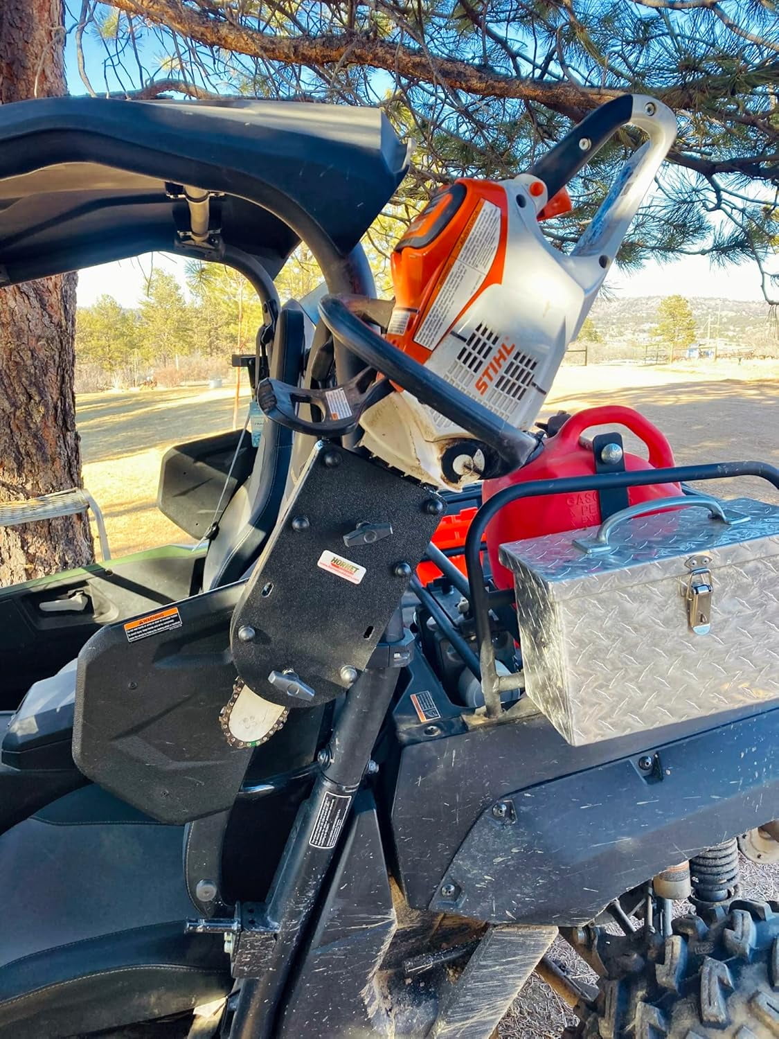 OEM UTV Roll Bar Chainsaw Mount Fits All Round Roll Bars 1 1/2" to 2 ...