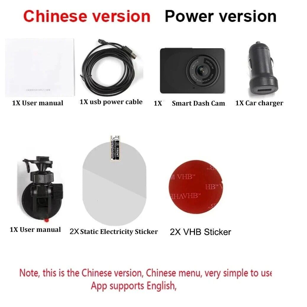 OEM YI Smart Dash Cam For Car 2.7 Screen Full HD 1080P Chinese version ...