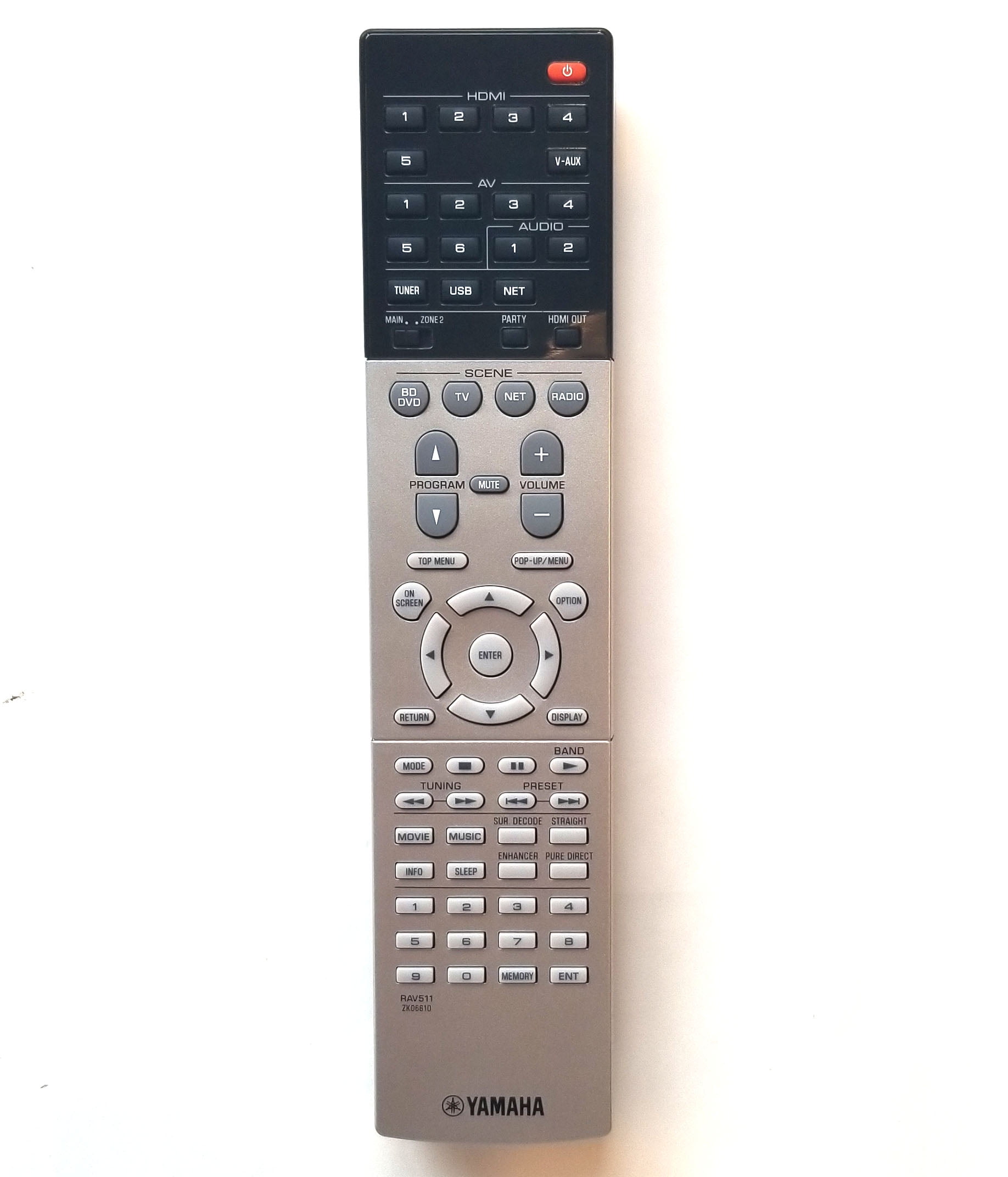 OEM Yamaha Remote Control ZK06610, RAV511 for Yamaha Systems RX-V777 RX ...