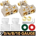 OEMASSIVE 2pcs Positive Negative Car Battery Terminal Clamp Connector ...