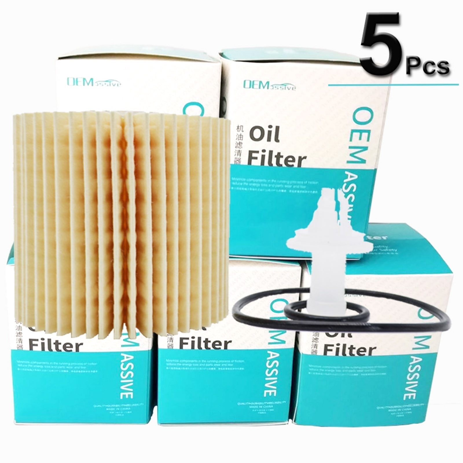 OEMASSIVE 5PC Engine Oil Filters for Toyota Avalon Camry Highlander ...
