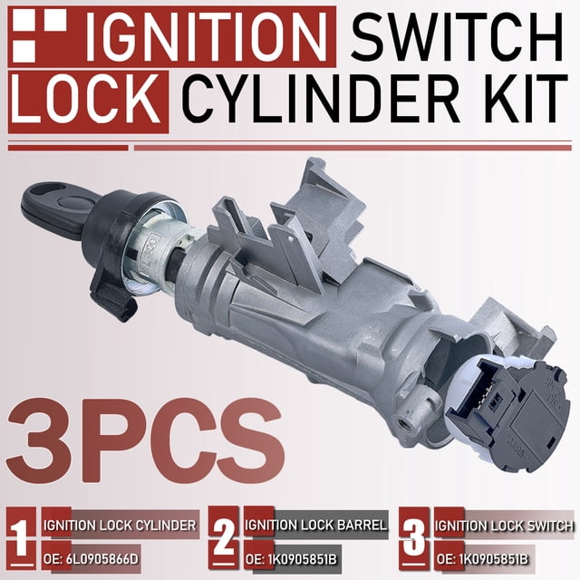 OEMASSIVE Ignition Switch With Lock Cylinder Key For VW Golf Jetta ...