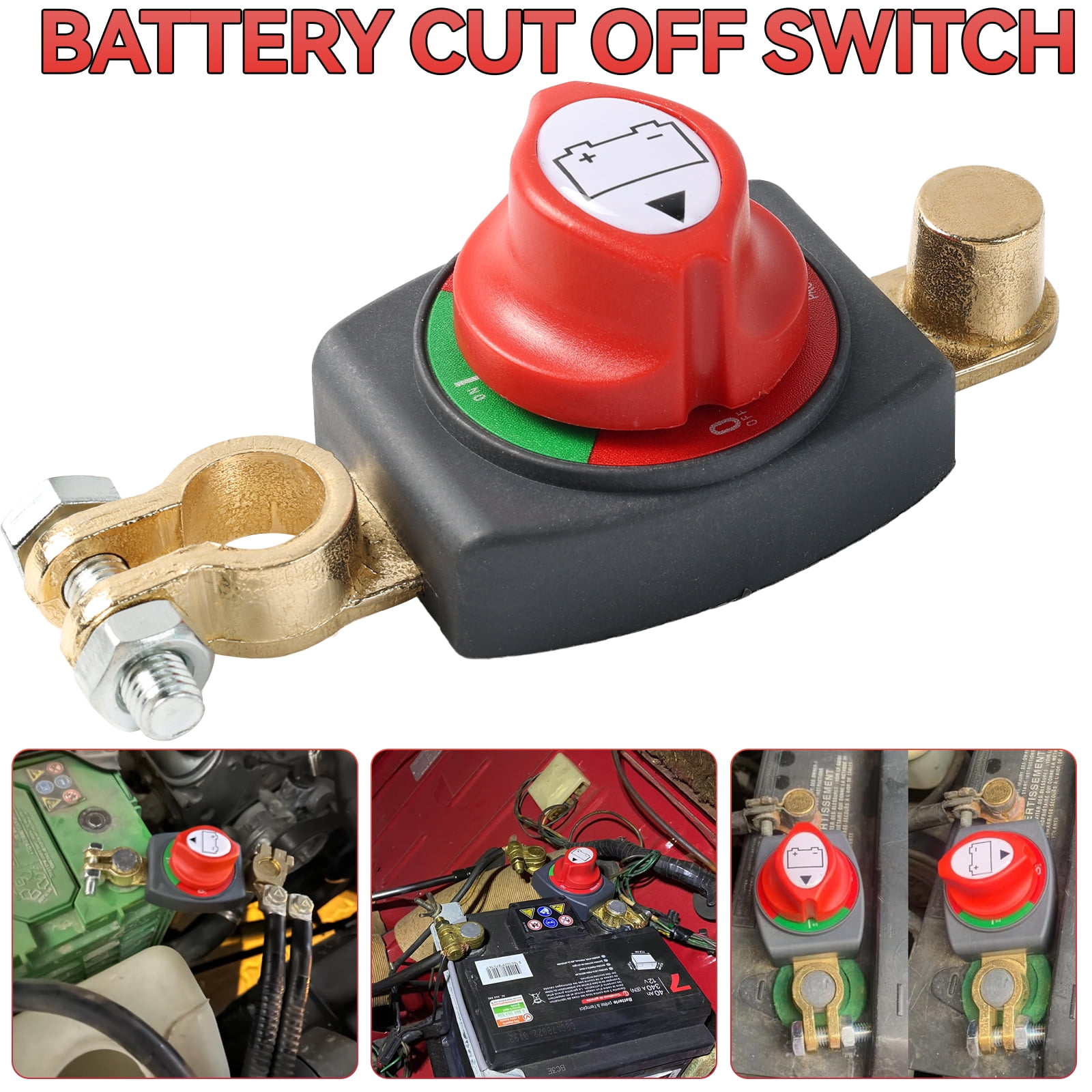 OEMASSIVE Universal Car Battery Switch Isolator Terminal Quick Cut-off ...