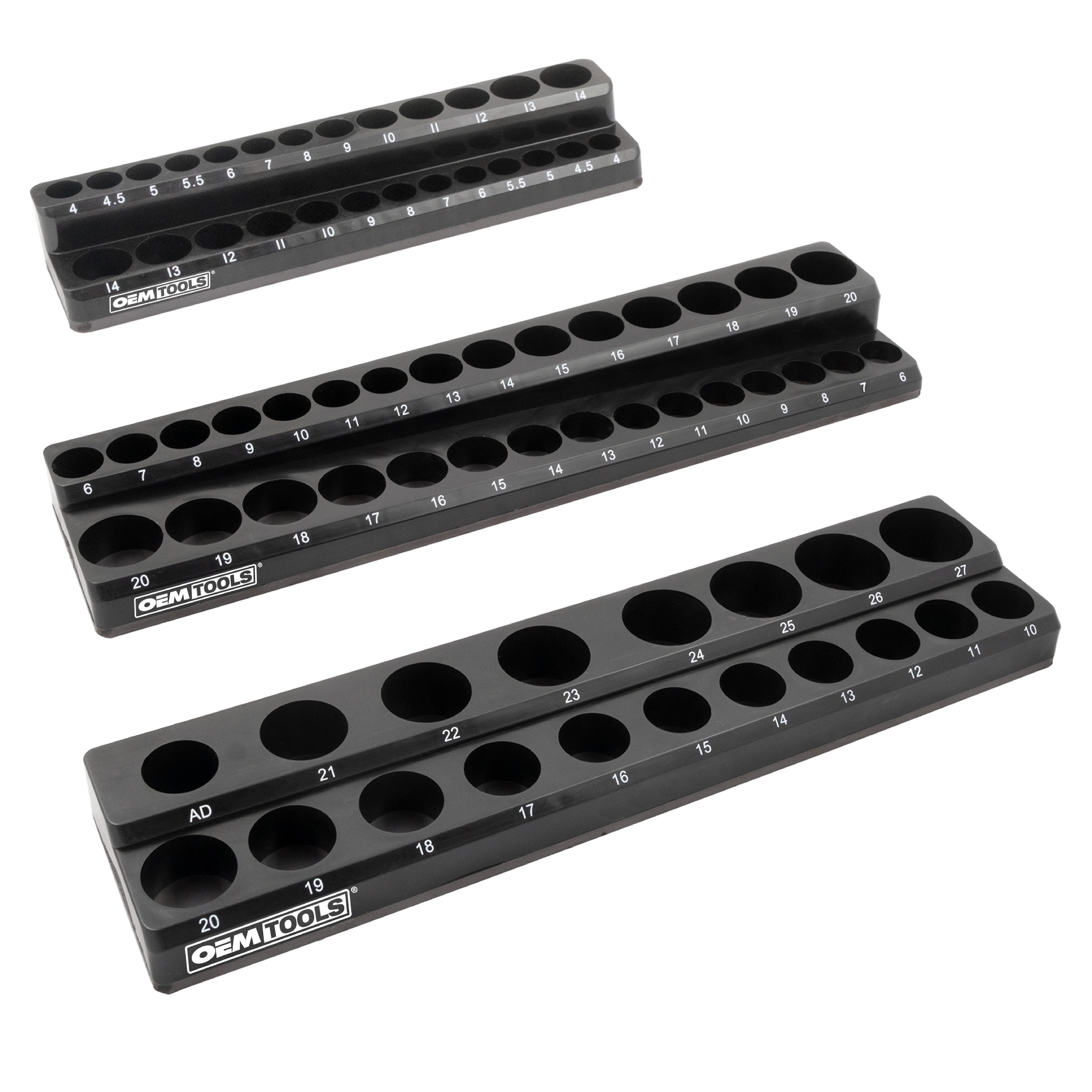 OEMTOOLS 22485 3 Piece Magnetic Socket Organizers, Socket Organizers ...