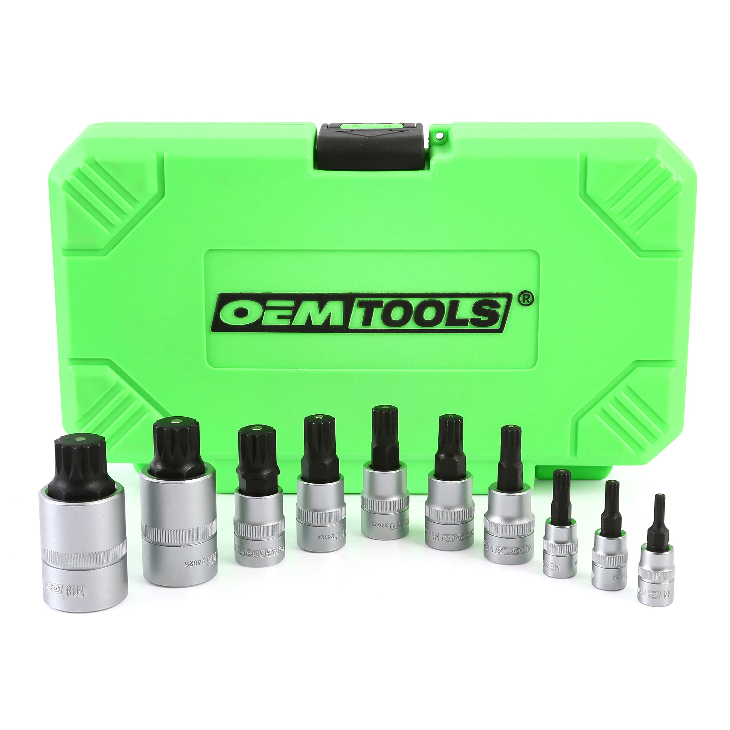 OEMTOOLS 23906 Triple Square Bit Set, Spline Socket Set 10 Piece ...