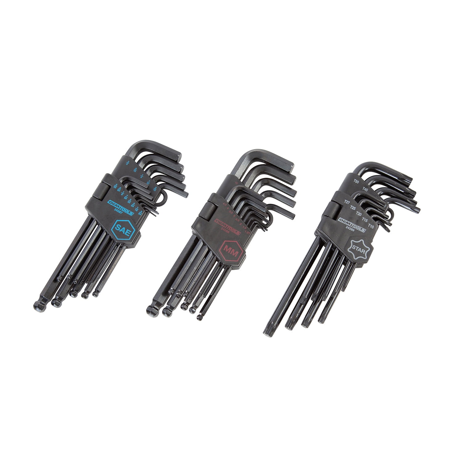 OEMTOOLS 24249 35 Piece SAE, Metric, Star Hex Key Set with Allen Wrench ...
