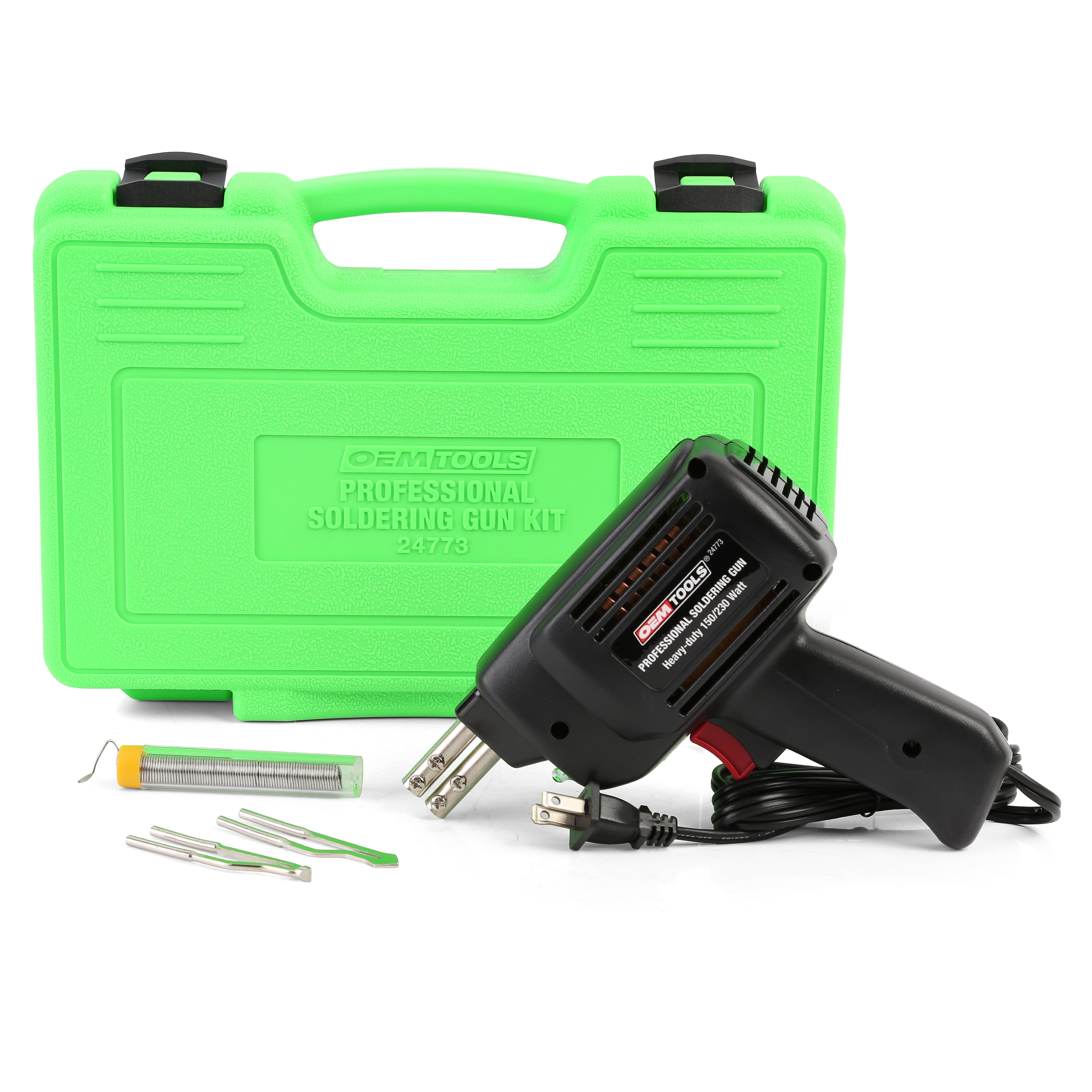 OEMTools Professional Soldering Gun Kit with Case, Includes 2 Soldering ...