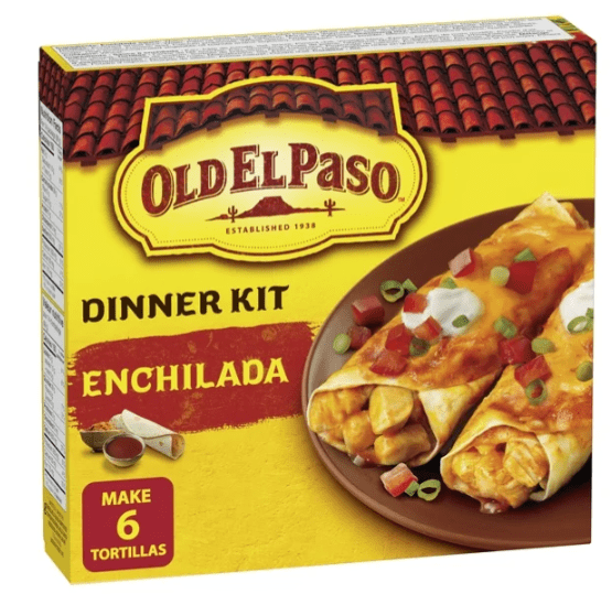 Old El Paso Dinner Kit Enchilada Sauce Seasoning with 6 Flour Tortillas ...