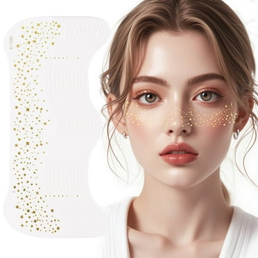 12pc Makeup Patches Instant Glow Cosmetic Face Glitter Cute maquillage ...