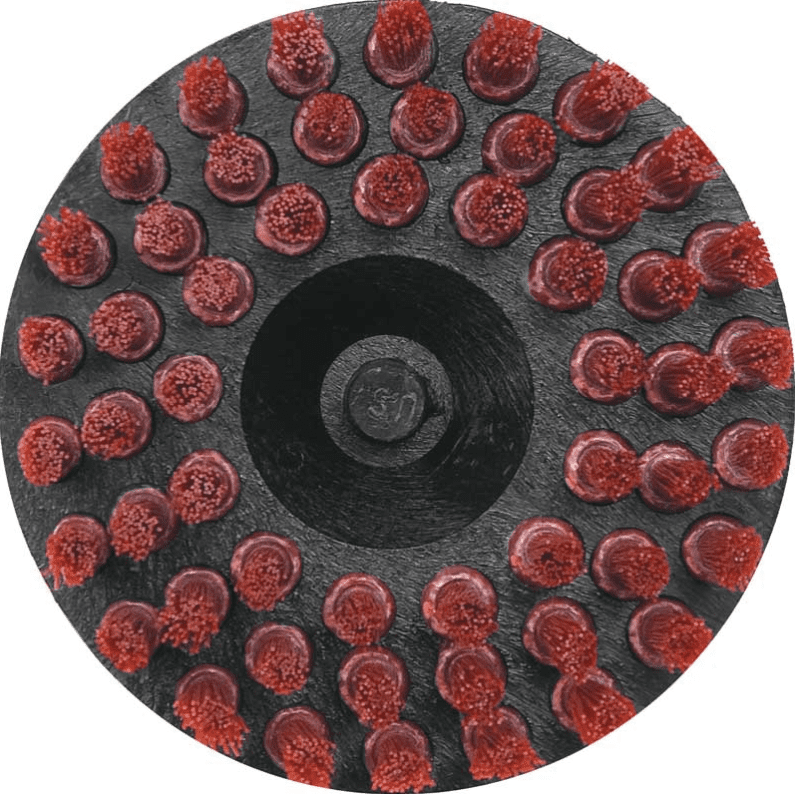 OER 5" Red Heavy Duty Power Scrub Drill Brush Remove Grease Grime Loose ...