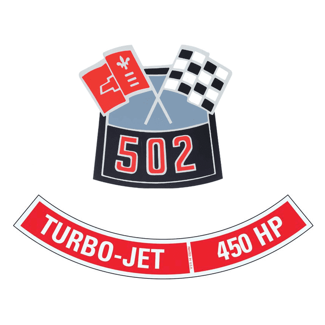 OER 502 With 450 HP Air Cleaner Decal Set Camaro Nova Chevelle Impala ...