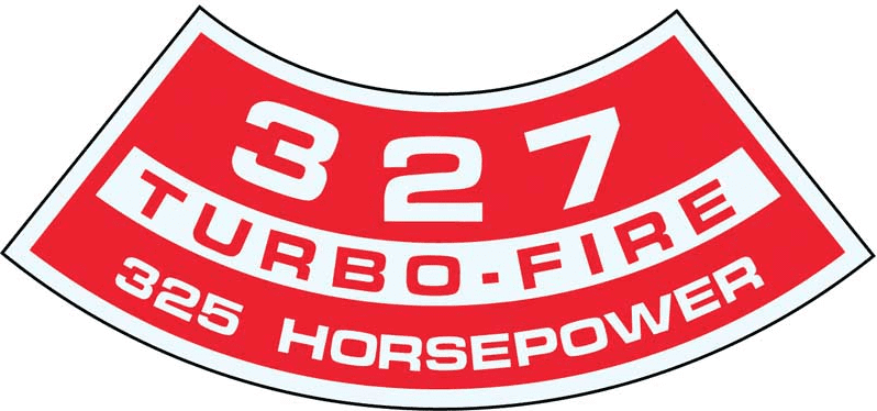 OER Air Cleaner Decal Turbo-Fire 327/325 HP Camaro Nova Chevelle Impala ...