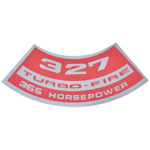 OER Air Cleaner Decal Turbo-Fire 327/365 HP Camaro Nova Chevelle Impala ...