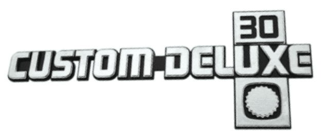 OER "Custom Deluxe 30" Fender Emblem 1981-1987 Chevy Pickup Truck ...
