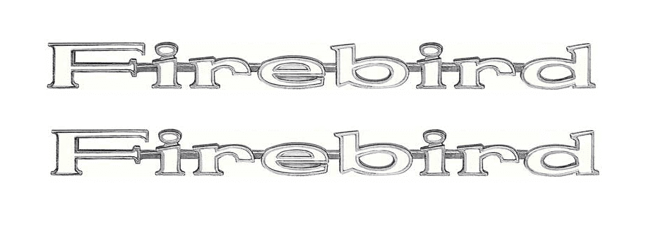 OER Front Fender Emblem Set with Hardware 1967-1969 Pontiac FIrebird ...