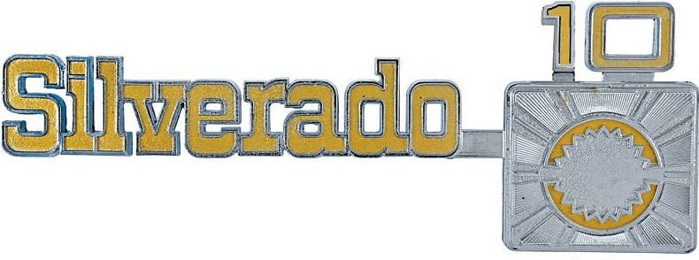 OER Front Fender "Silverado 10" Emblem 1975-1980 Chevy Pickup Trucks ...