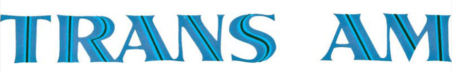 OER Rear Blue "Trans AM" Spoiler Decal For 1973-1975 Pontiac Firebird ...