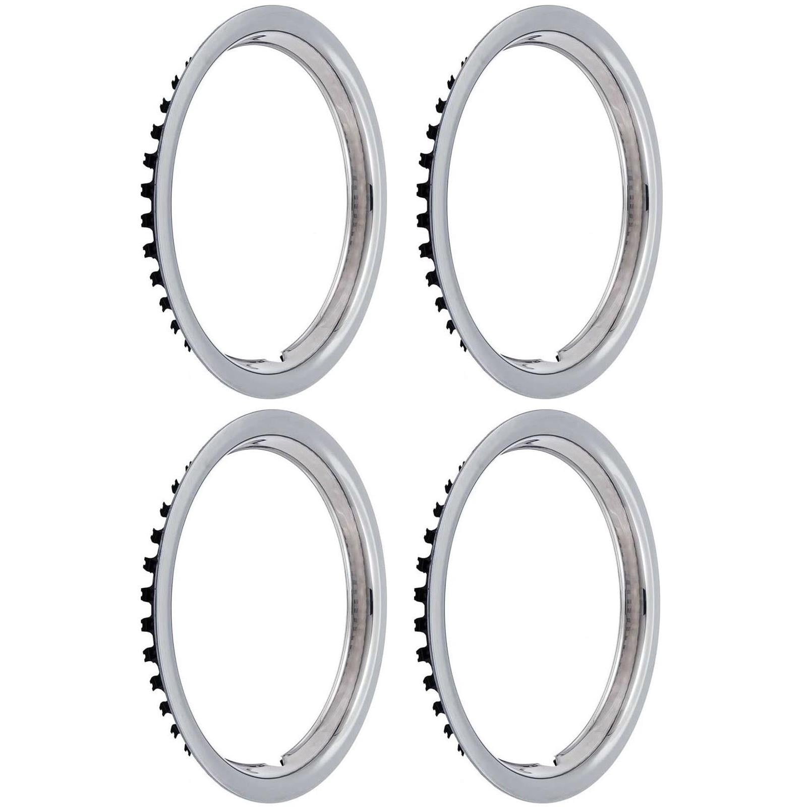 OER *TR3000 14 Inch Rally Wheel Trim Ring Set, SS 1-1/2 In Deep ...