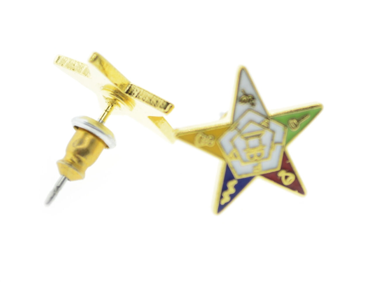 OES Post Back Earrings. Order of the Eastern Star Symbolism - One Pair ...