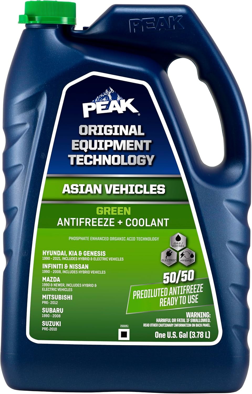 OET Extended Life Green 50/50 Prediluted Antifreeze/Coolant for Asian ...