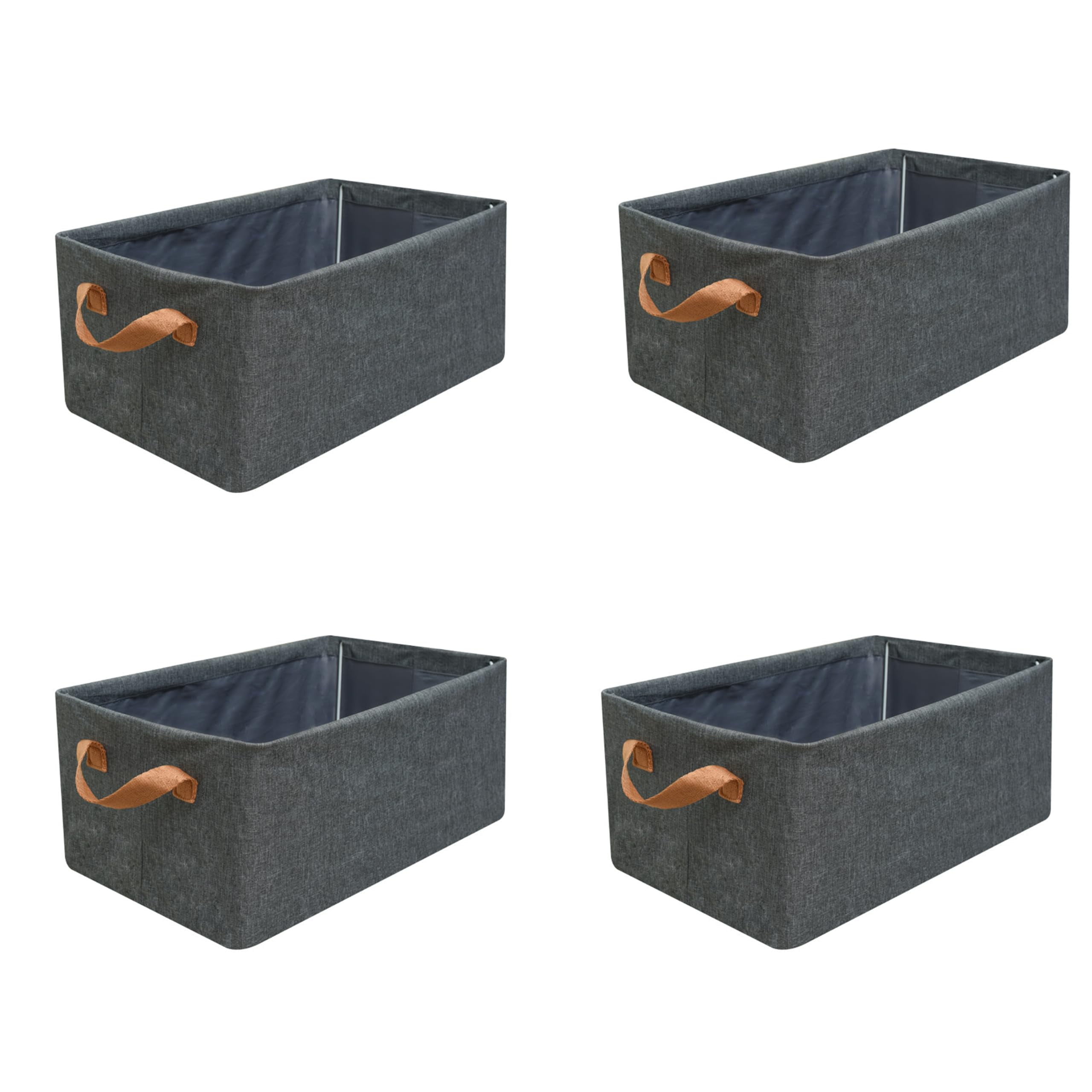 OEYEWOW Pack of 4 Large Capacity Storage Bins Closet Organizer System ...