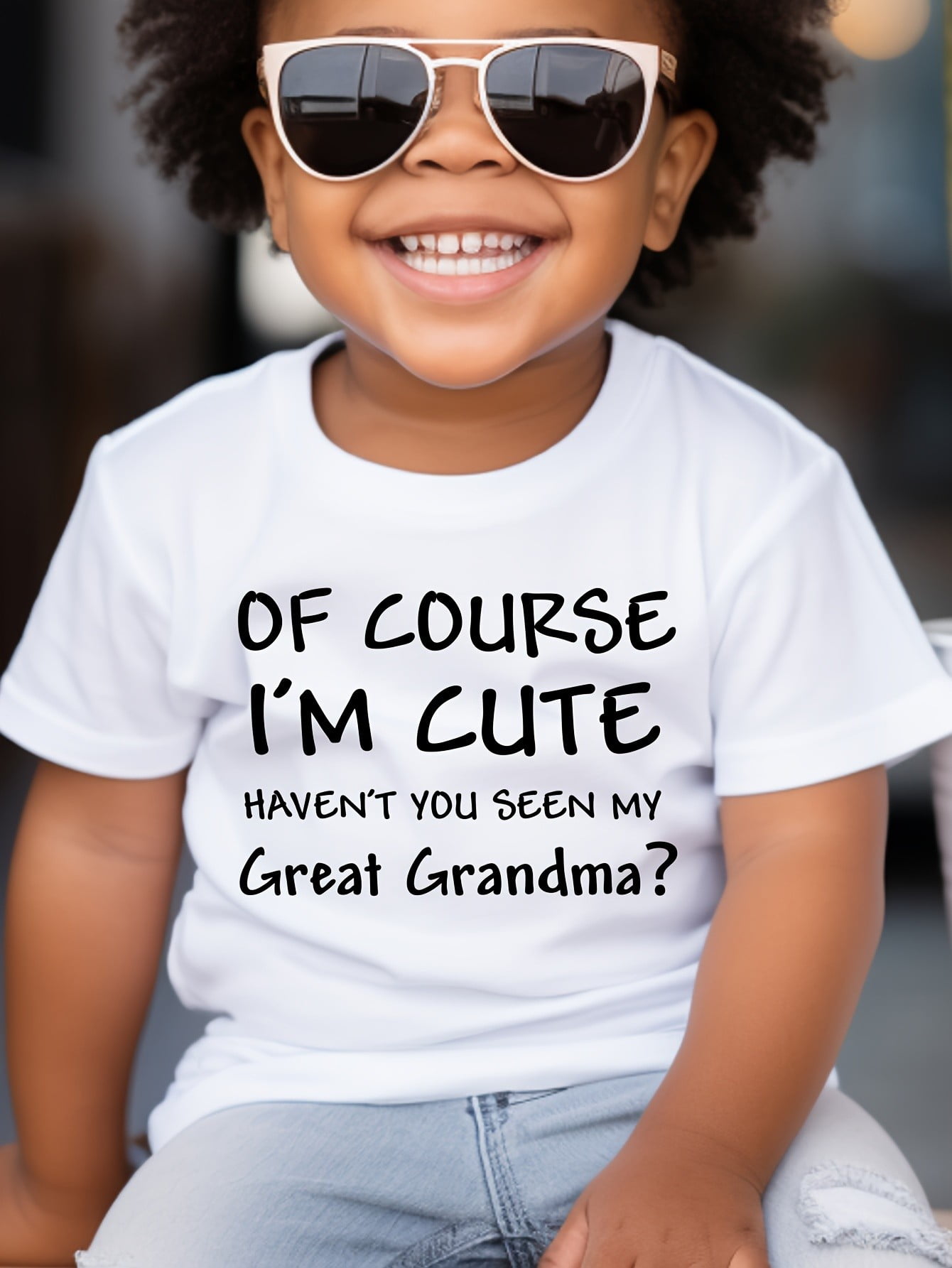 OF COURSE Print Boy's Cotton T-shirt, Casual Short Sleeve Comfortable ...