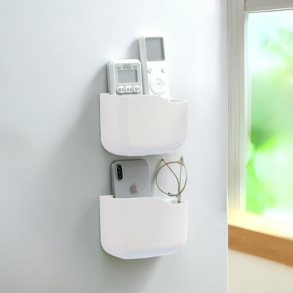 OFEFE 2 PCS Adhesive TV Remote Control Holder Wall Mount TV Remote ...