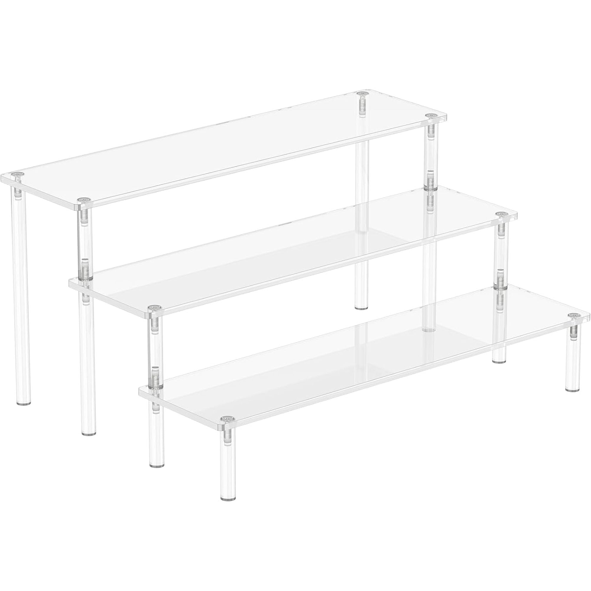 OFEFE Acrylic Display Risers, 3 Tier Perfume Organizer Stand, Clear ...
