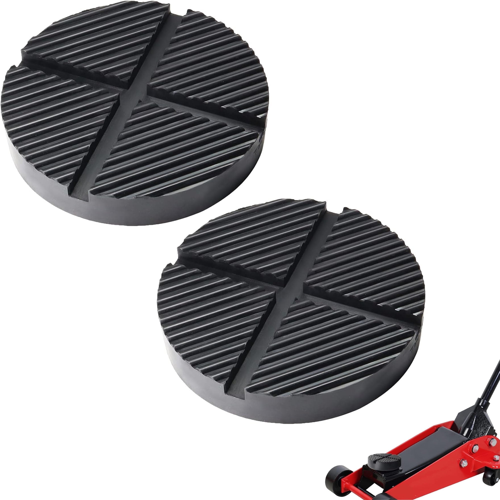 OFEFE Universal Floor Slotted Car Rubber Jack Pad Frame Protector for ...