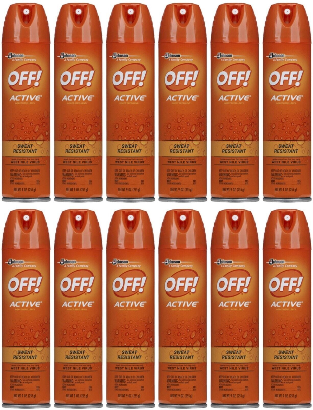 OFF! ACTIVE Insect Repellent Sweat Resistant Aerosol Spray Can, 9 oz ...
