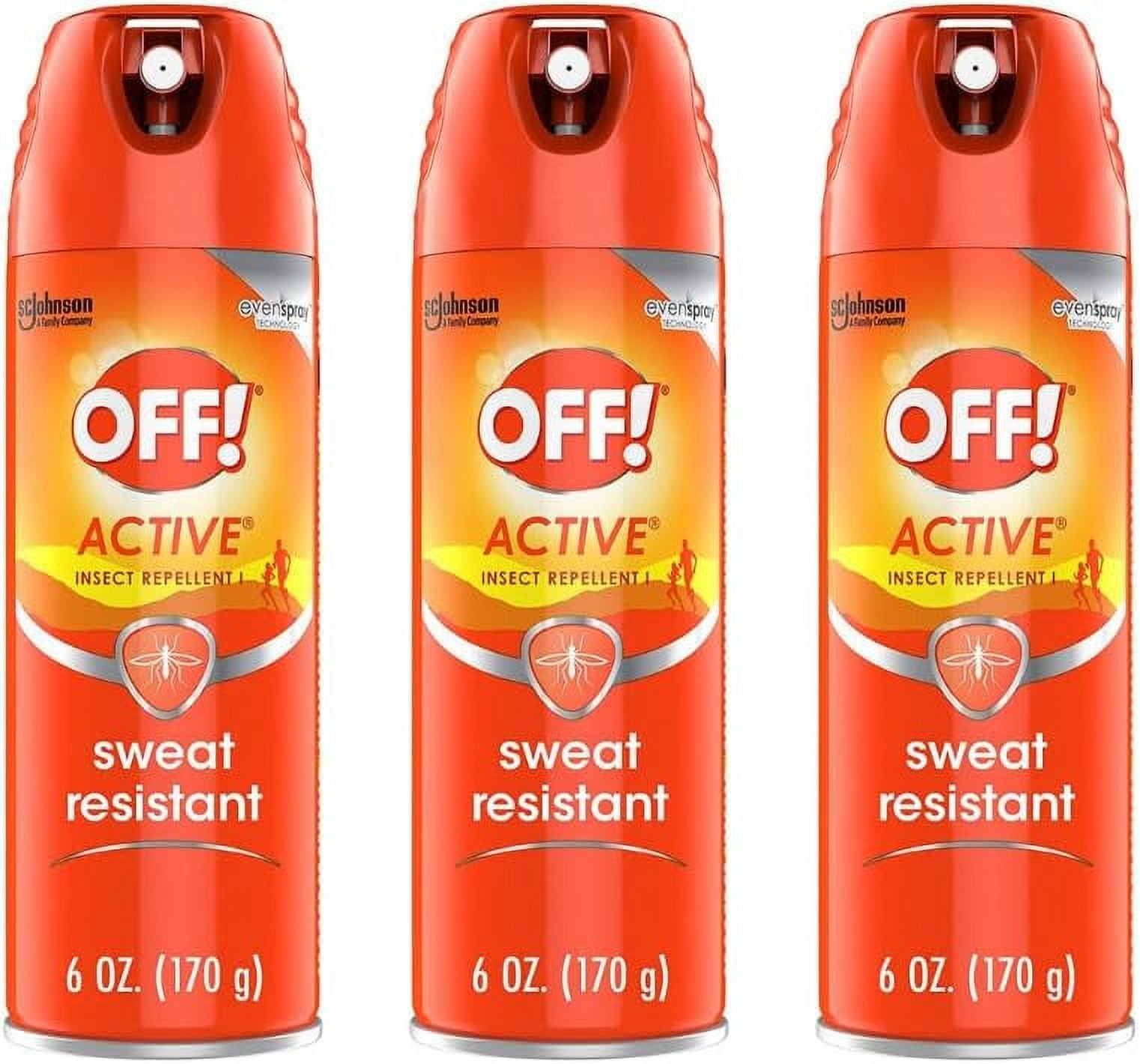 OFF! Active Insect Repellent, Sweat Resistant 6 oz ( Pack of 3 ...