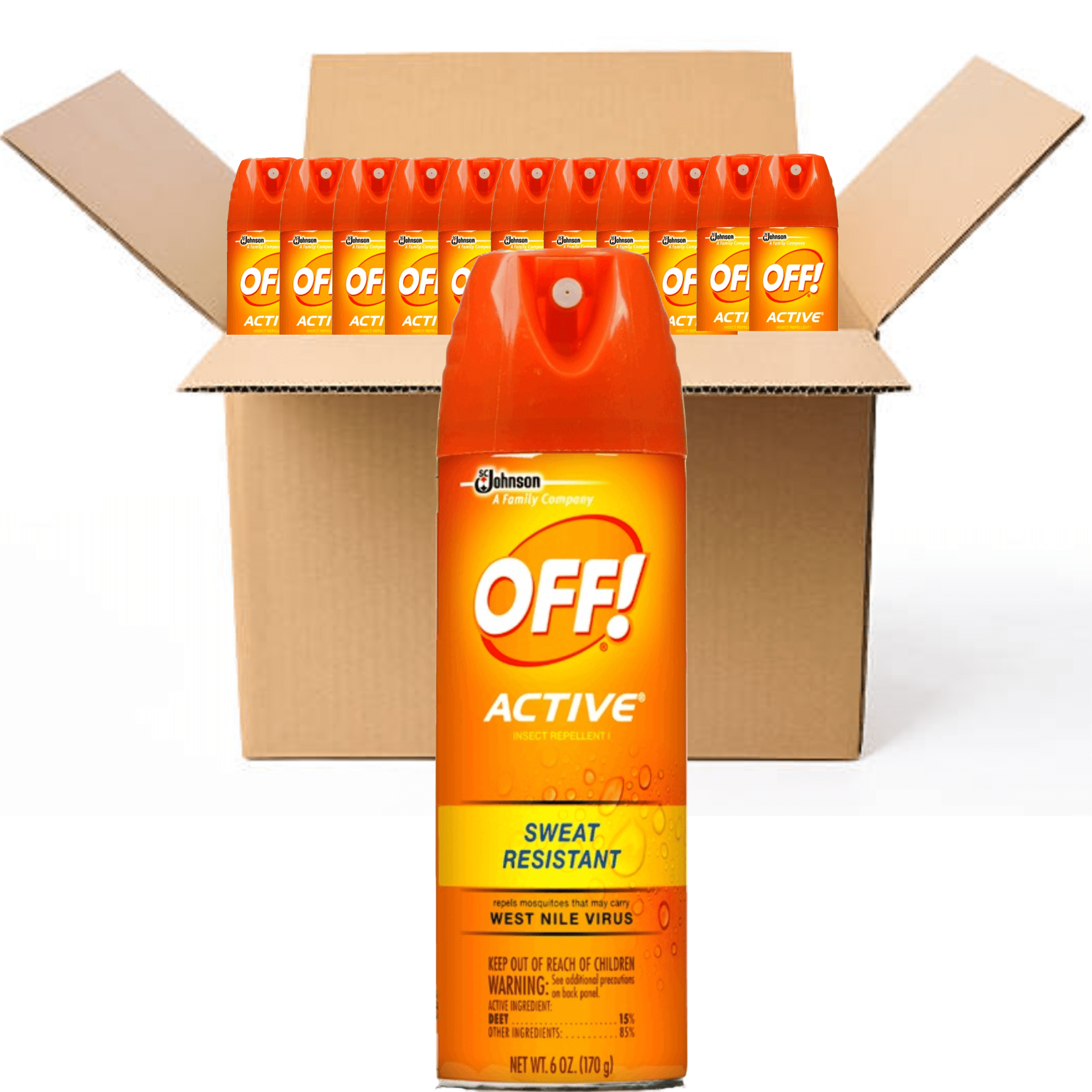 OFF! Active Mosquito Insect Repellent Resists Sweat And Perspiration 6 ...