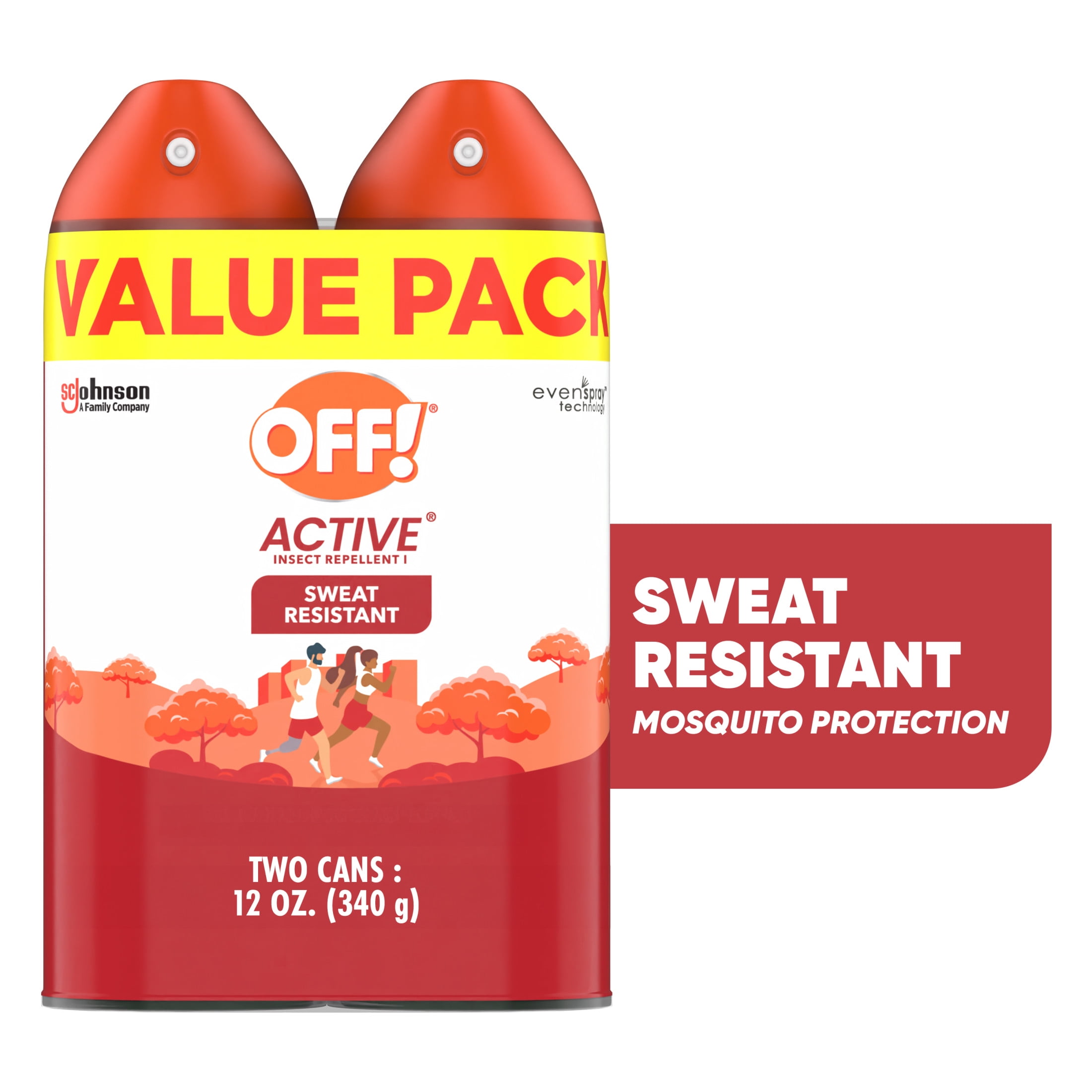 OFF! Active Sweat Resistant Insect Repellent Spray, Family Bug ...