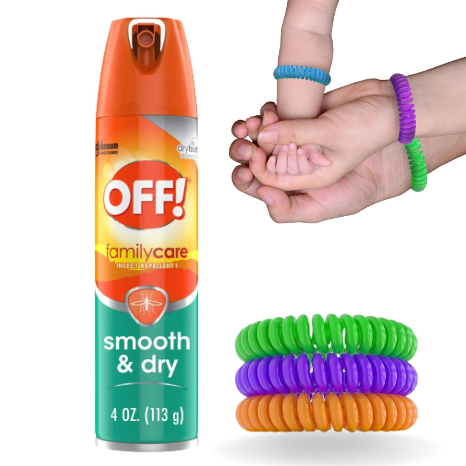 OFF! Bug Spray FamilyCare Insect Repellent Kit - Smooth & Dry, 4 oz + 3 ...