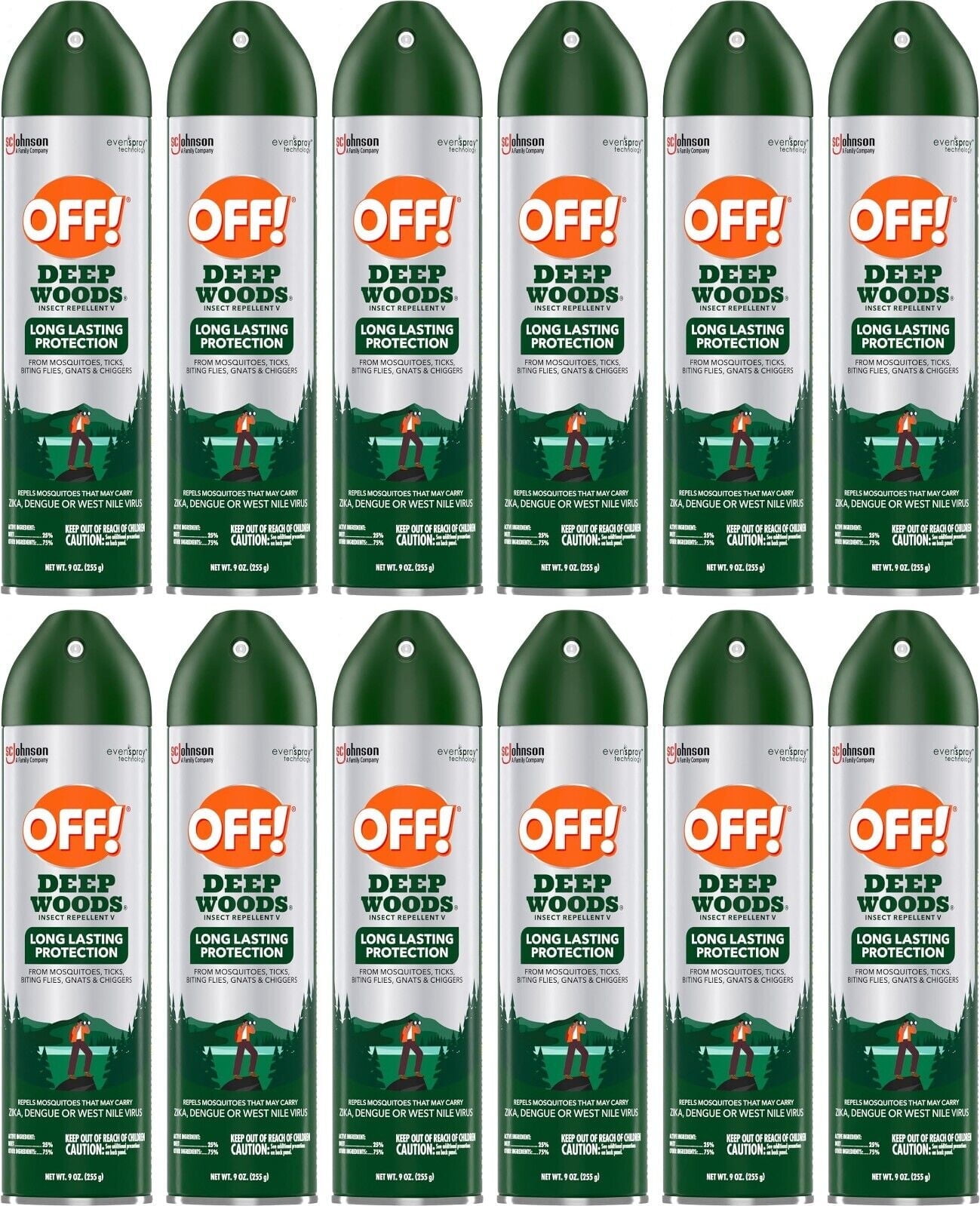 OFF! Deep Woods Insect Repellent Mosquito Ticks Bug Spray with Deet 9oz ...