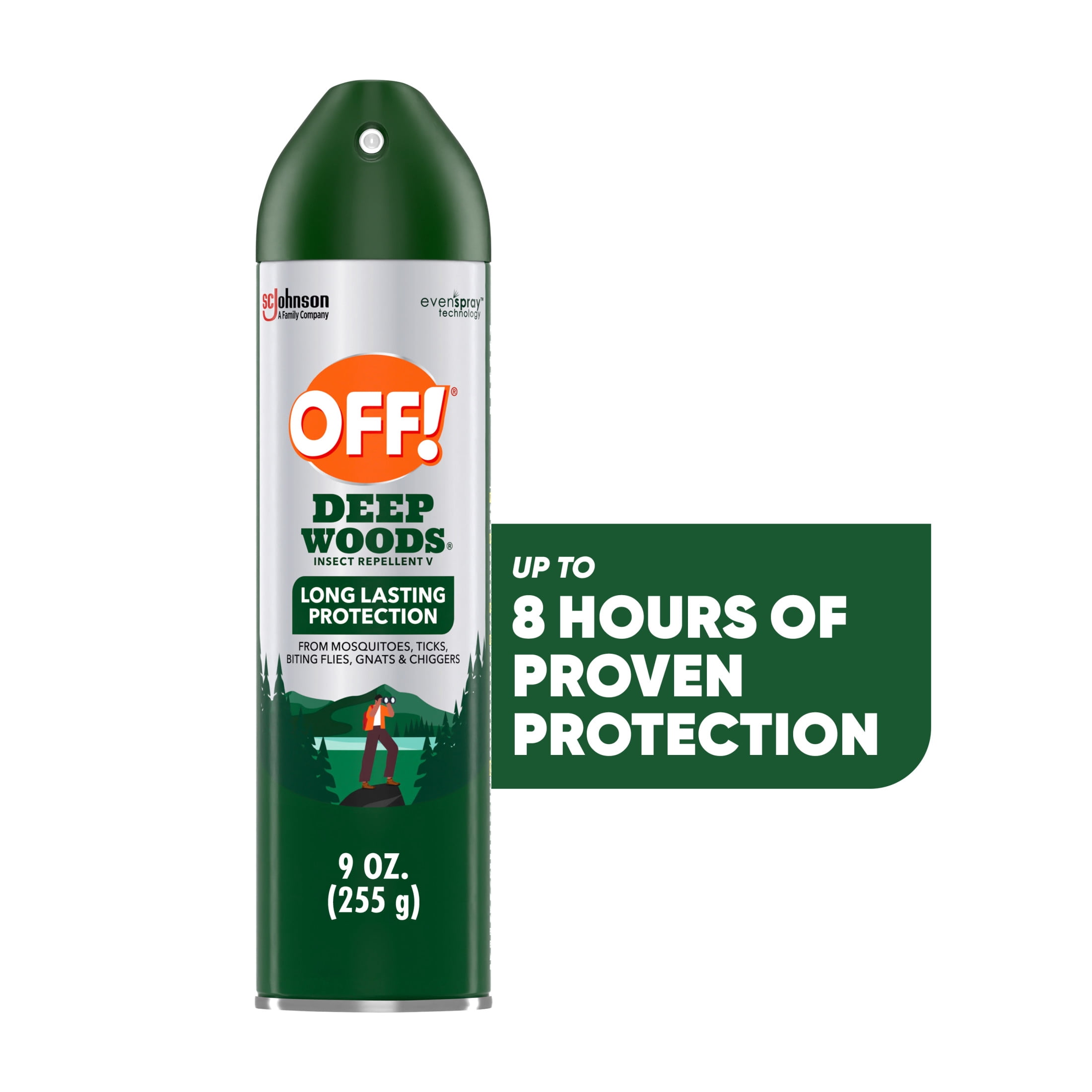 OFF! Deep Woods Bug Spray, DEET Insect Repellent, 8 Hours Protection, 9 ...