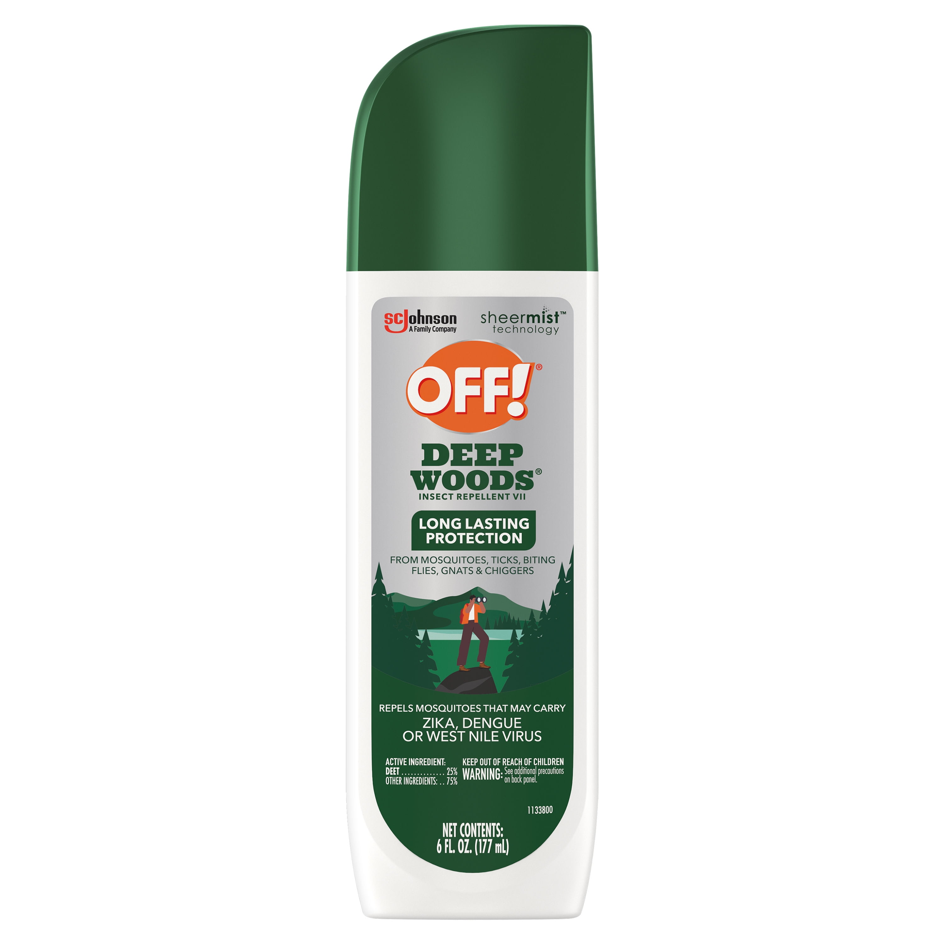 OFF! Deep Woods Insect Repellent VII, Mosquito Bug Spray, 6 fl oz ...