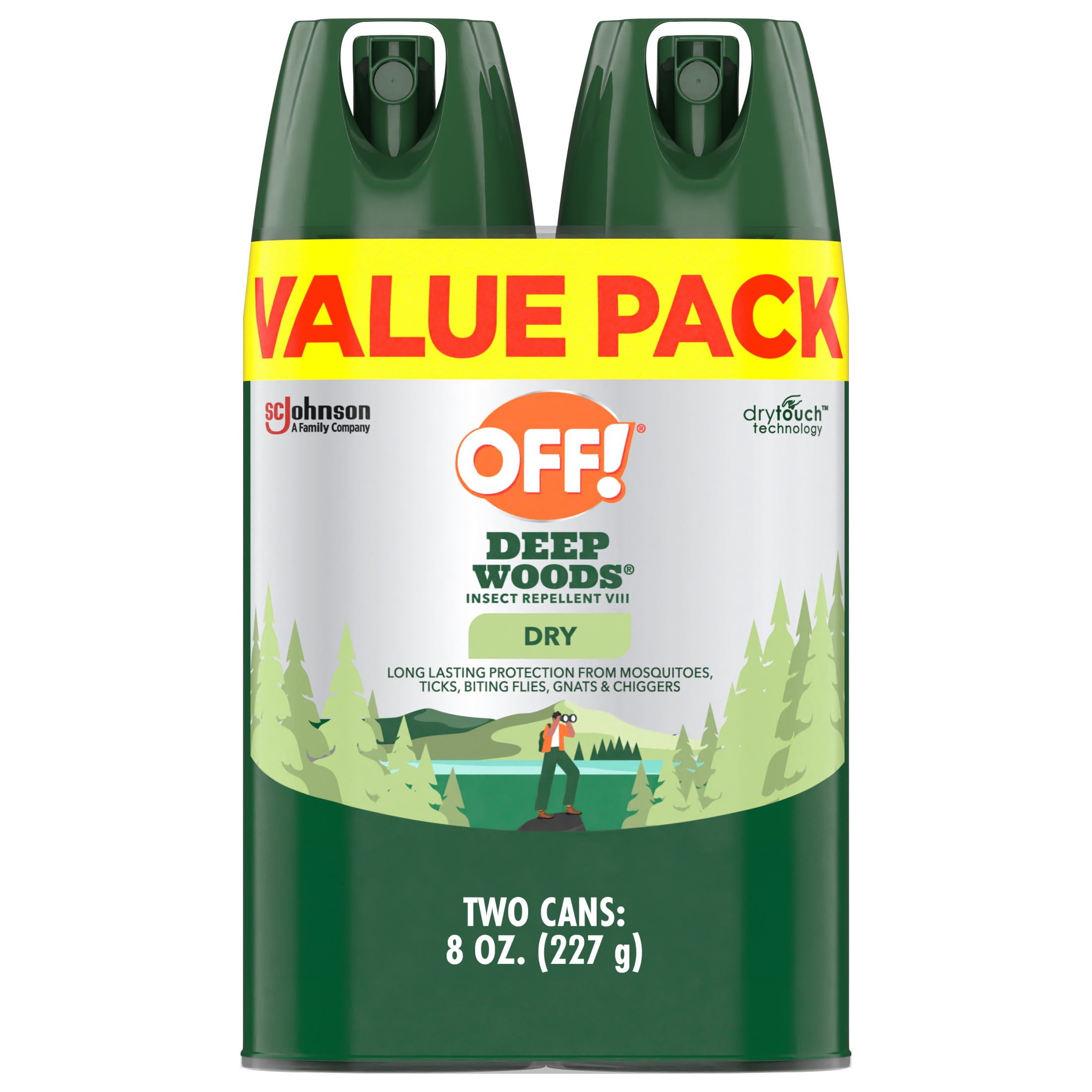 OFF! Deep Woods 25% Deet Insect Repellent Spray, Long Lasting, Non ...