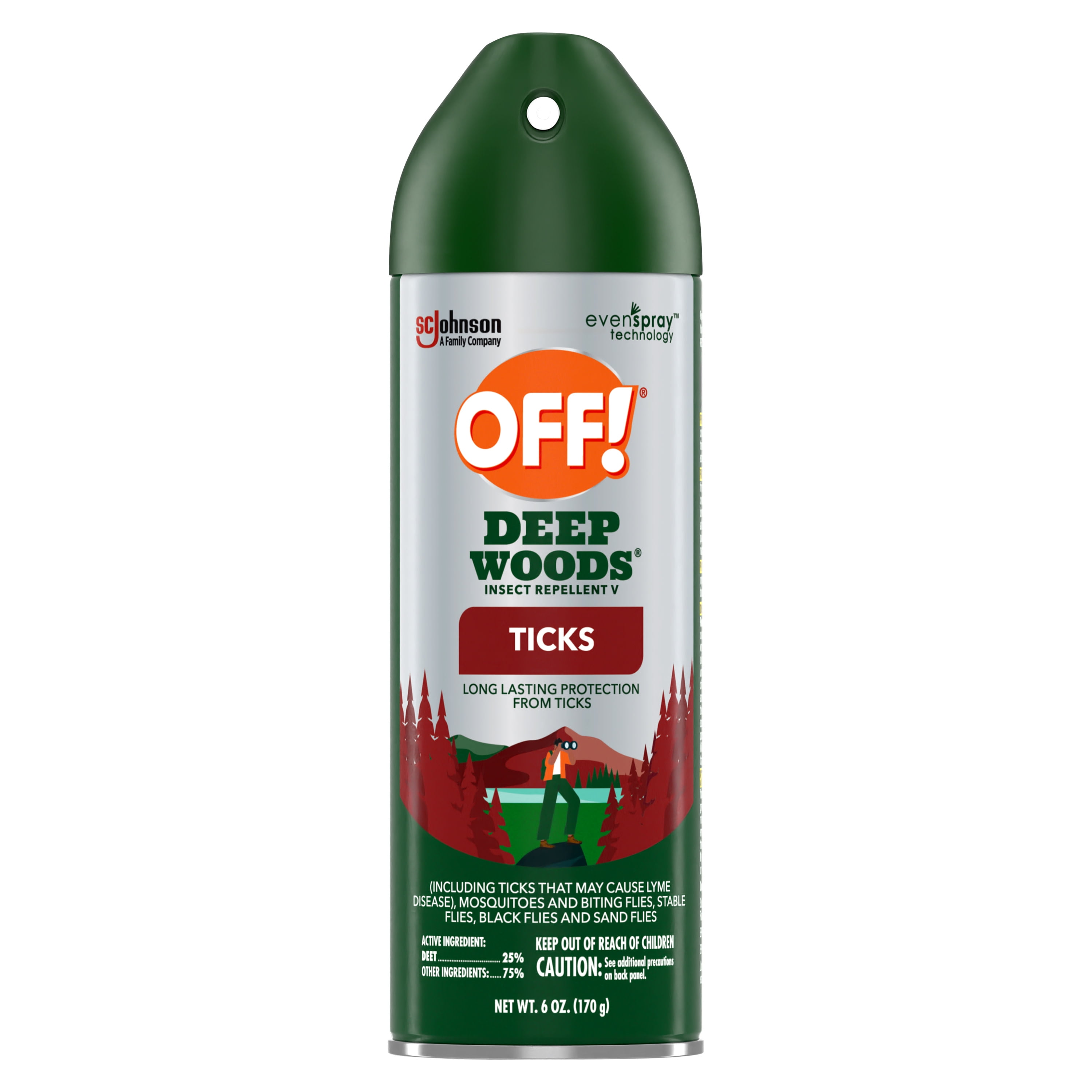 OFF! Deep Woods Tick Repellent V, 6 oz - Walmart.com