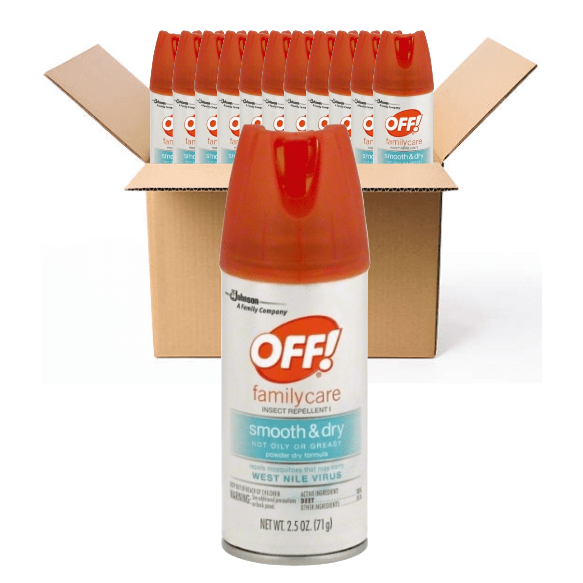 OFF! Family Care Insect Repellent, Smooth Dry Mosquito Spray, DEET, 2.5 ...