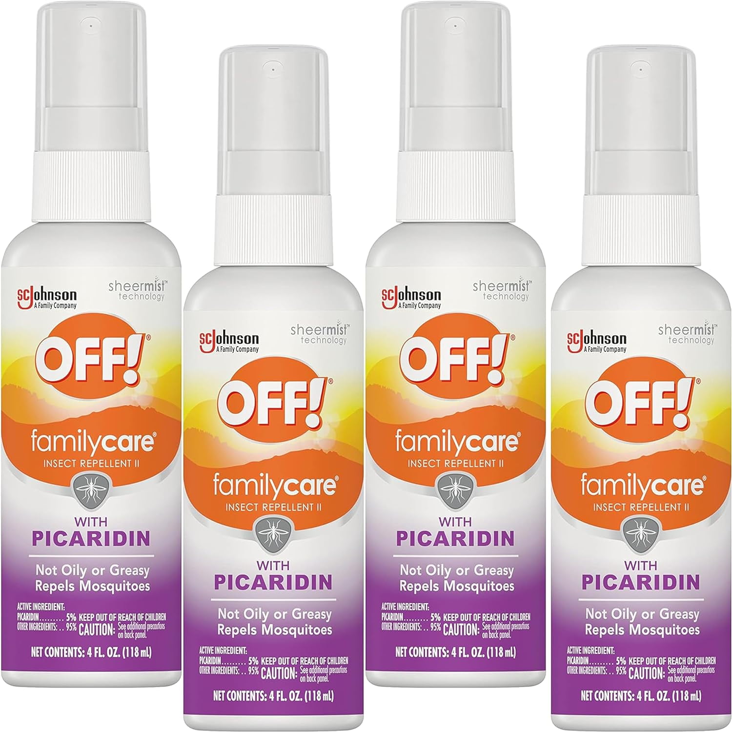 OFF! FamilyCare Personal Travel Size Insect & Mosquito Repellent Spritz ...