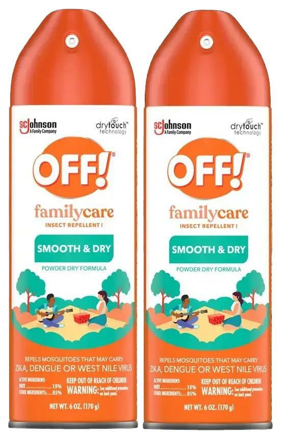 OFF! FamilyCare Insect Repellent I Smooth and Dry Aerosol Bug Spray 6 ...