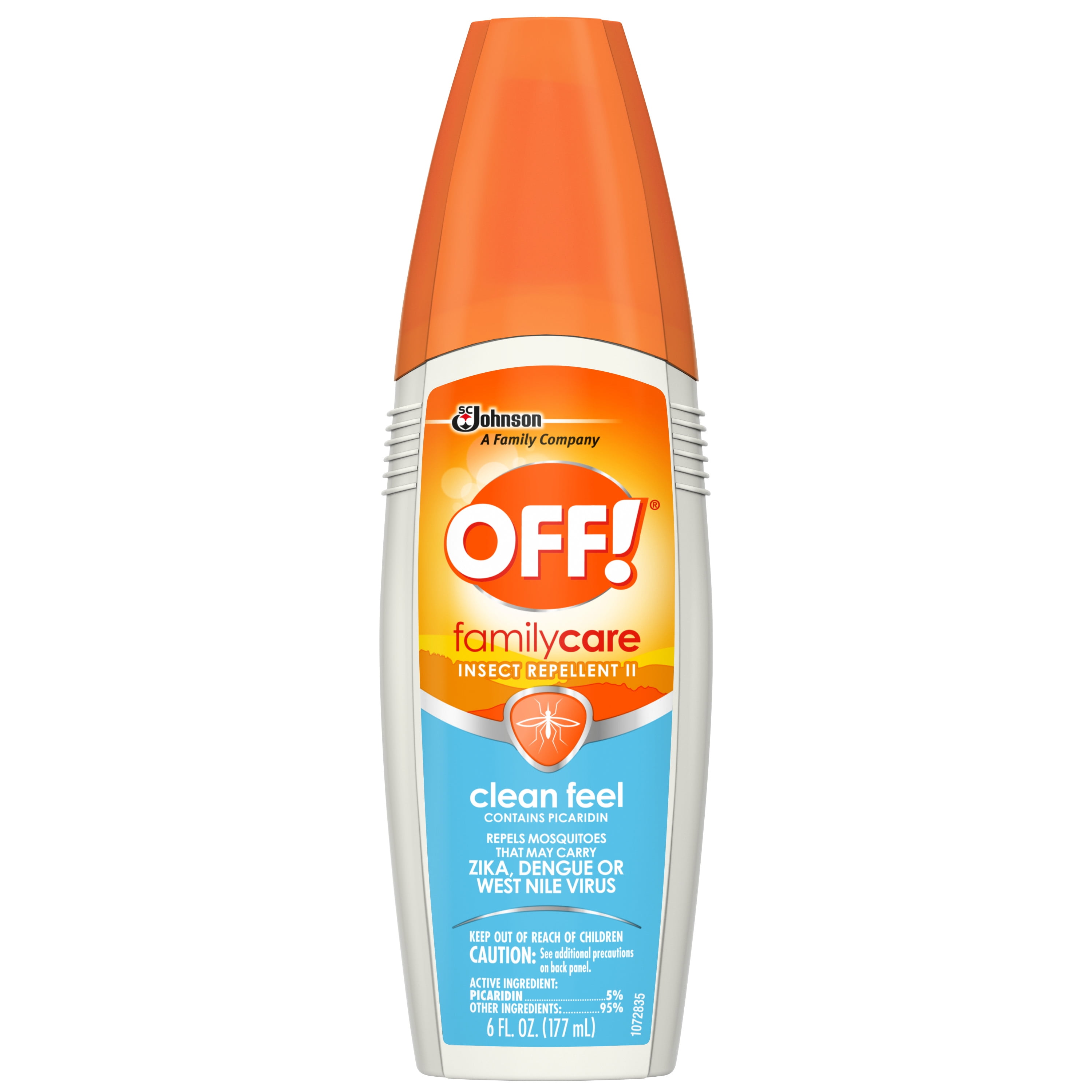 OFF! FamilyCare Clean Feel Insect Repellent, 5% Picaridin, 6 oz, Pack ...