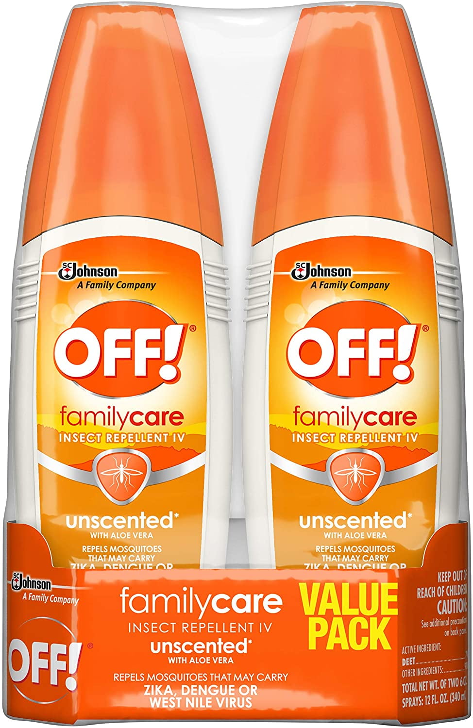 OFF! FamilyCare Insect DEET Spray, Unscented Mosquito Repellent, 6 oz ...